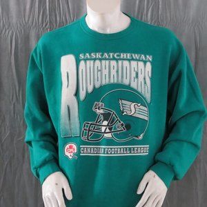 waves | Shirts | Saskatchewan Roughriders Sweater Vtg Helmet Graphic ...